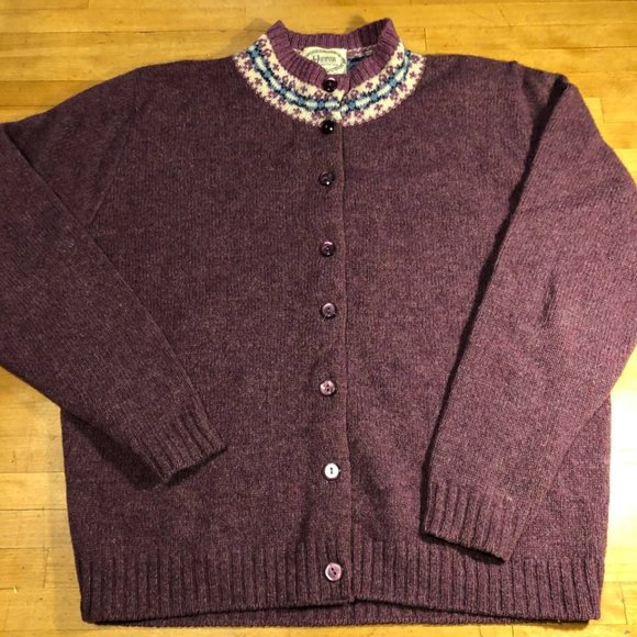 Deyon Original | Sweaters | Vintage Deyon Original Wool Mauve Fair Isle ...